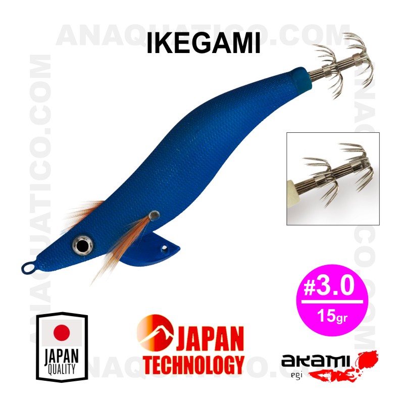 TONEIRAS / SQUID JIGS : IKEGAMI AKAMI 3.0/ 15GR - COR IKB
