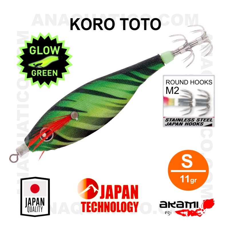 TONEIRAS / SQUID JIGS : KORO TOTO AKAMI S - 7.5CM / 11GR - COR KRG