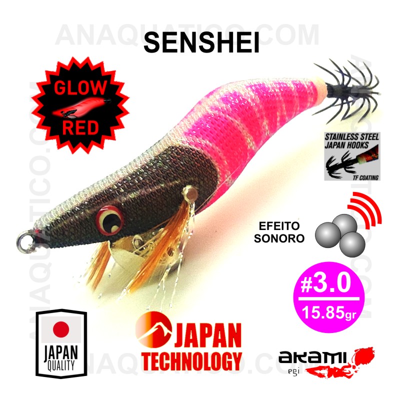 TONEIRAS / SQUID JIGS : SENSHEI AKAMI 3.0 / 15.85GR - COR BHP