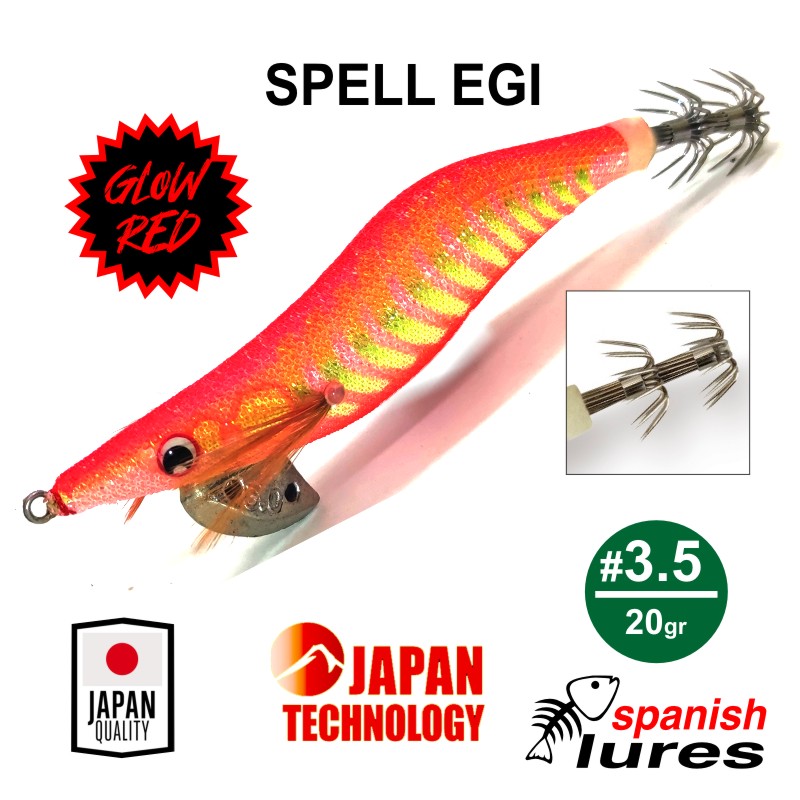 TONEIRAS / SQUID JIGS : SPELL EGI SPANISH LURES 3.5/ 20GR - COR SR
