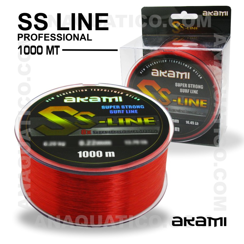 LINHAS : LINHA AKAMI SS LINE PROFESSIONAL 0,25mm / 7,45kg / 1000Mt